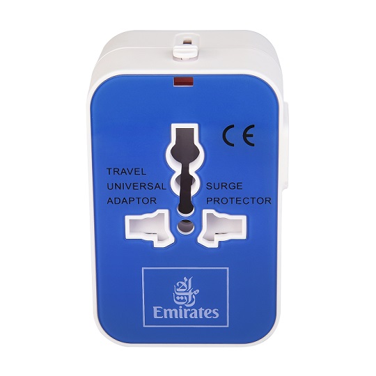 Emirates travel adapter, blue | Emirates Official Store