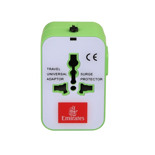 Emirates travel adapter, green | Emirates Official Store