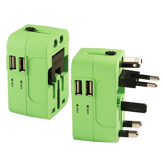 Emirates travel adapter, green | Emirates Official Store