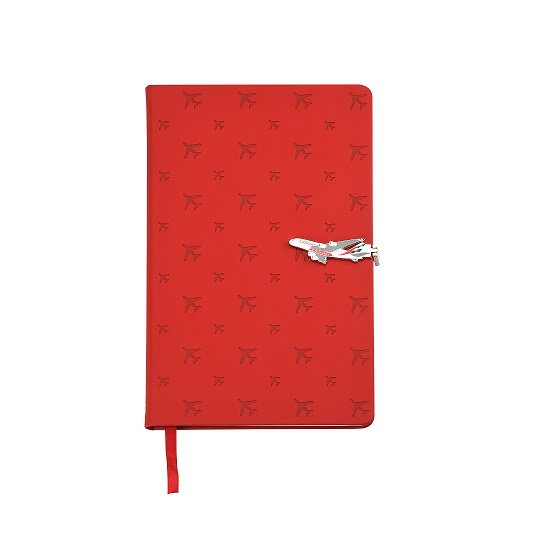 Emirates notebook with A380 2023 edition aircraft clip, red | Emirates ...