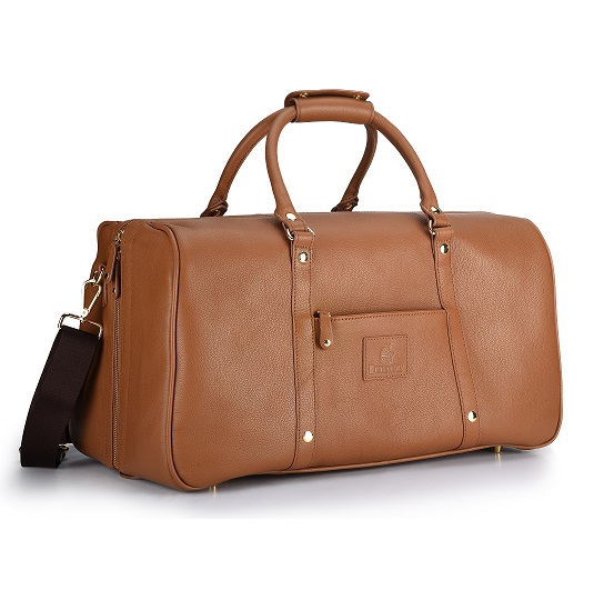 Emirates x Wool&Oak duffle suitcase, tan leather | Emirates Official Store