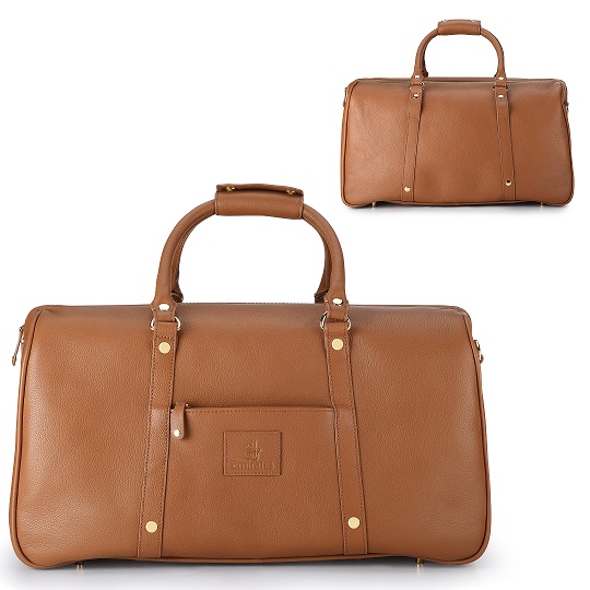 Emirates x Wool&Oak duffle suitcase, tan leather | Emirates Official Store