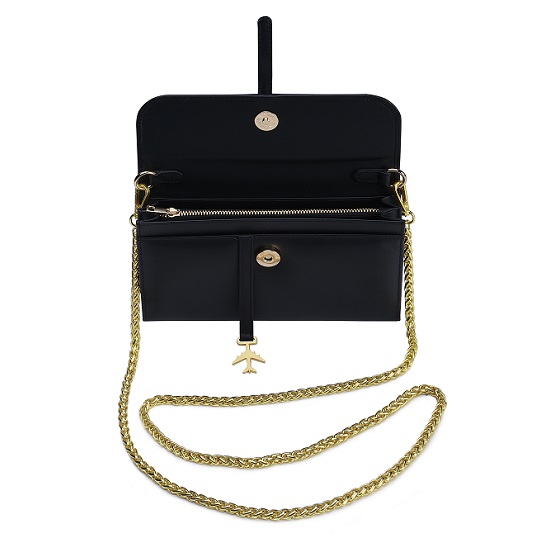 Italian leather crossbody chain purse | Emirates Official Store