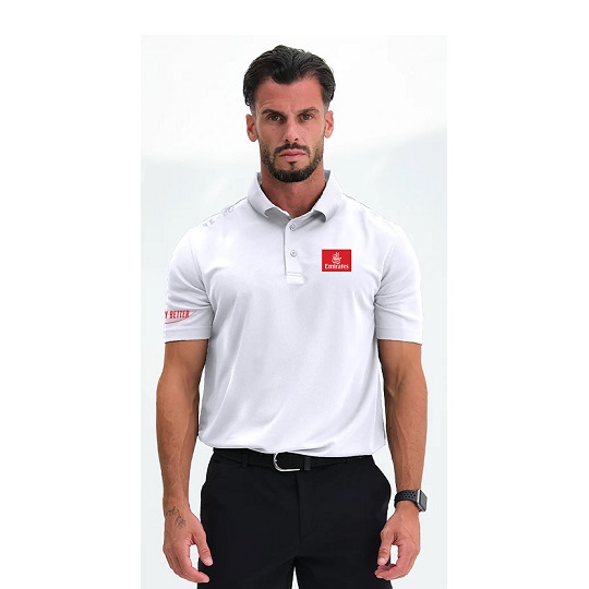 Emirates Reflo golf polo, white | Emirates Official Store