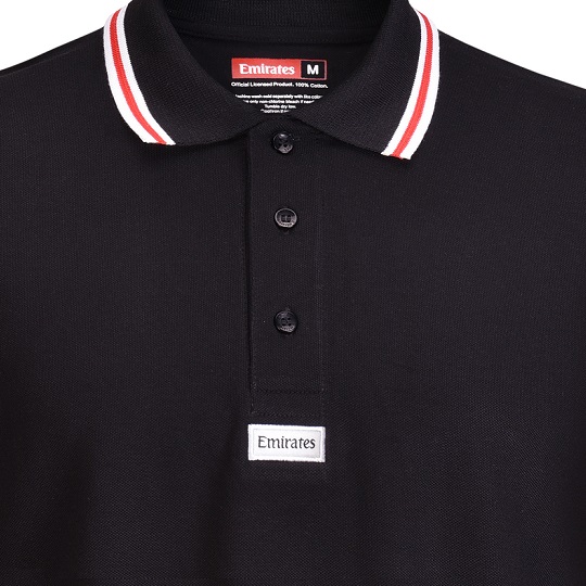 Emirates tipped polo, black | Emirates Official Store