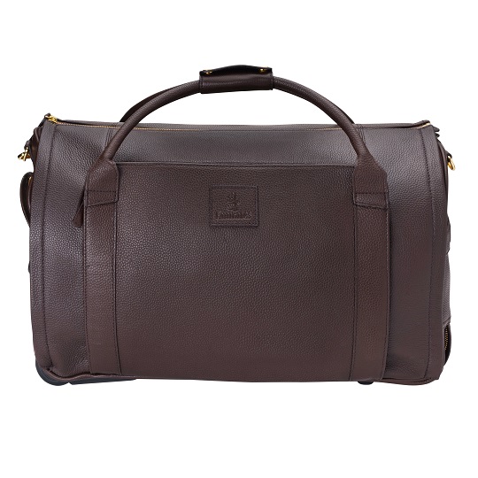 Emirates x Wool&Oak wheeled Nova suitcase, chocolate leather | Emirates ...