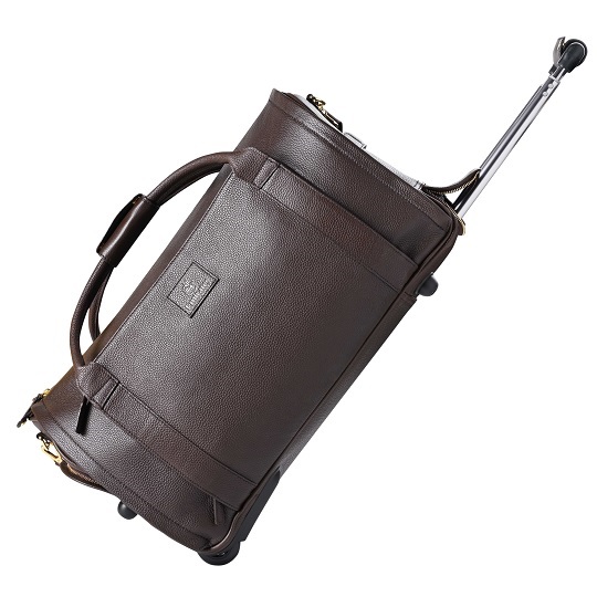 Emirates x Wool&Oak wheeled Nova suitcase, chocolate leather | Emirates ...