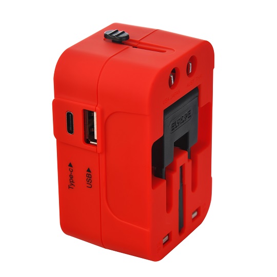 Emirates USB/Type C travel adaptor, red | Emirates Official Store