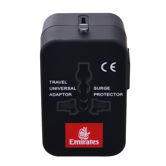 Emirates USB/Type C travel adaptor, black | Emirates Official Store