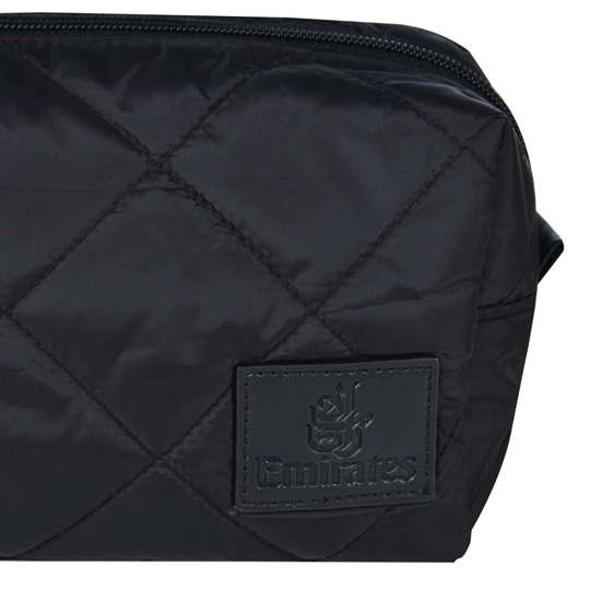 Emirates quilted make-up pouch, black HS Code - 4202.9280 | Emirates ...