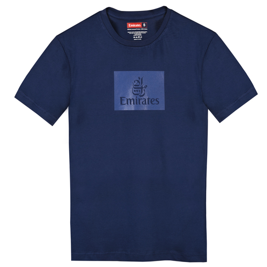 Emirates men's tone-on-tone t-shirt, navy | Emirates Official Store